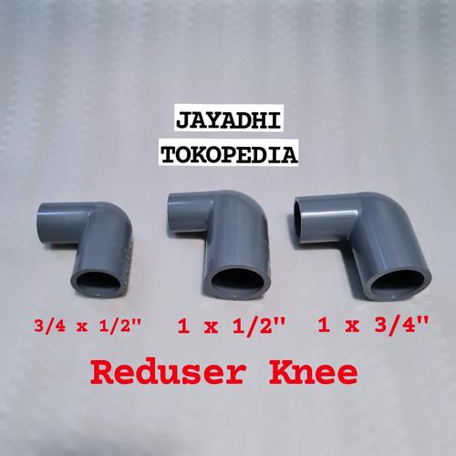 Jual PVC Reduser Knee AW 1 x 1/2 - Oper Elbow / Reducer L Knie 1x1/2 ...