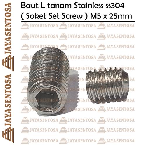 Jual Socket Set Screw M5 x 25 stainless sus 304 / Baut Tanam L-Set ...
