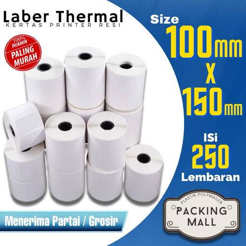 Jual Label Thermal /Printer label /stiker barcode ukuran 100x150 isi 250 Pc - Jakarta Barat ...