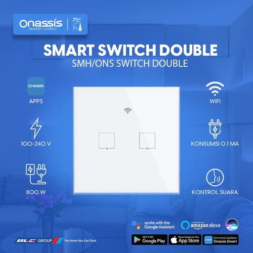 Jual Onassis Smart Home Wall Switch Double Saklar Pintar 2 Gang - Putih ...