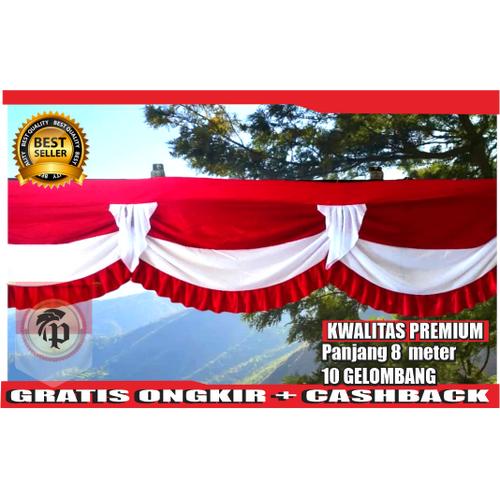 Jual umbul umbul bekron garuda bunga - 10 gelombang - Kab. Garut ...