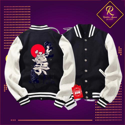 Jual jaket jepang pria jumbo bomber varsity baseball big size xxl xxxl ...