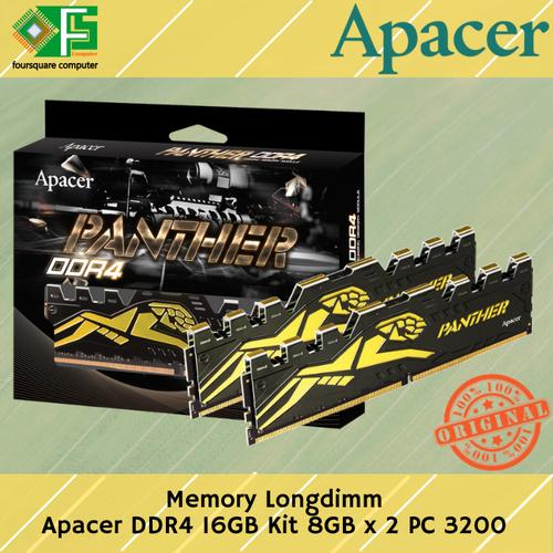 Jual Apacer Panther Gaming DDR4 16GB Dual Channel Kit 8GB x 2 PC 3200 ...