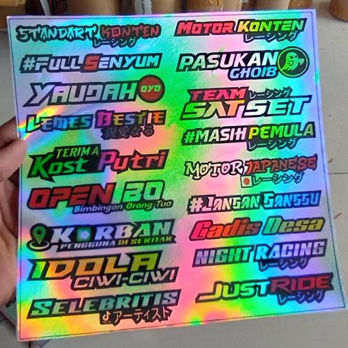 Jual STIKER PACK KATA KATA HOLOGRAM STIKER VIRAL STIKER HITS STIKER ...