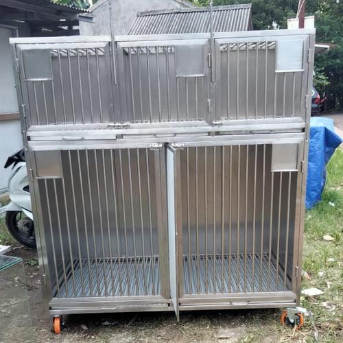 Jual Kandang Rawat Inap Hewan Anjing Kucing Stainless FREE TIANG INFUS ...