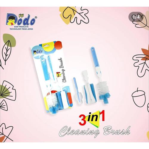 Jual Dodo 3 in 1 Cleaning Brush / Sikat Botol Susu Set 3 in 1 - Pink ...