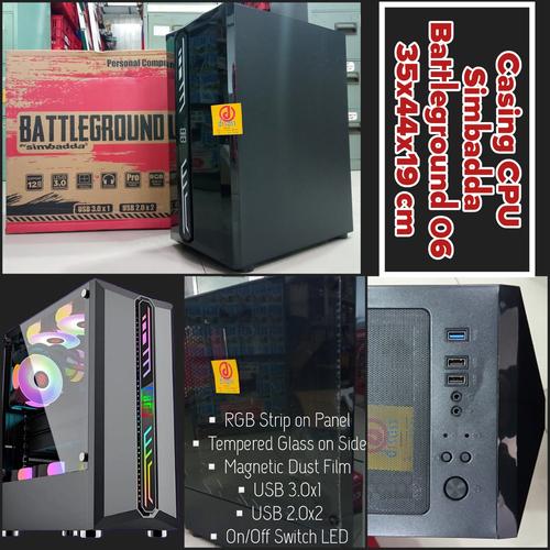 Jual Casing PC Gaming SIMBADDA BATTLEGROUND BG-06 - Case PC - Disass ...
