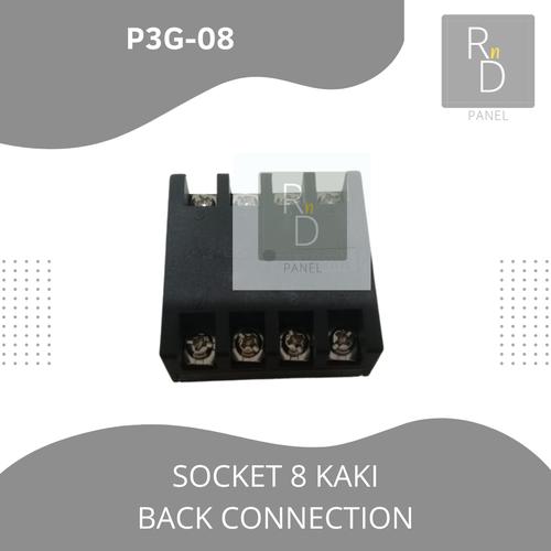 Jual SOCKET RELAY TIMER 8 PIN P3G-08 / P3G 08 / SOCKET BULAT 8 KAKI ...