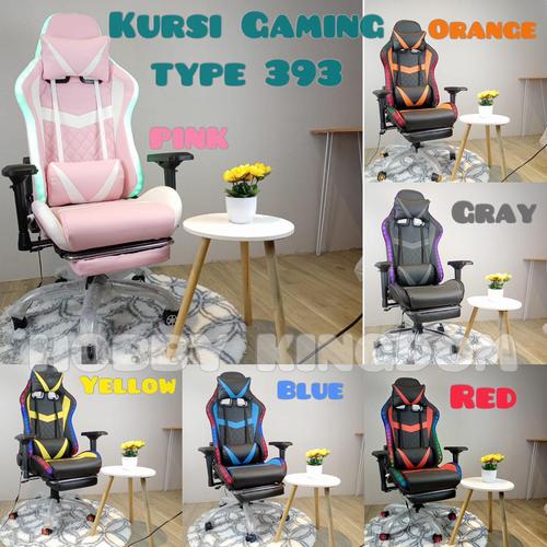 Jual Kursi Gaming Bangku Gamers Chair RGB LED Bahan Kulit Kualitas ...