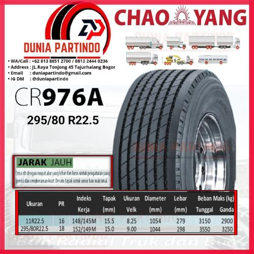 Jual Ban Truk Bus CHAOYANG 295/80 R22.5 16PR , Chat Diskon Untuk Harga&Stok - Kab. Bogor - Dunia ...