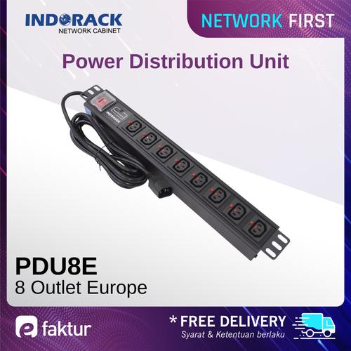 Jual PDU8E Indorack Power Distribution Unit 8 Outlet Europe Stop Kontak ...