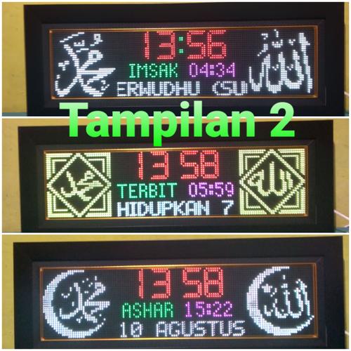 Jual Jam Digital Jadwal Sholat Running Text RGB Full Color, JWS P5 2PKH ...