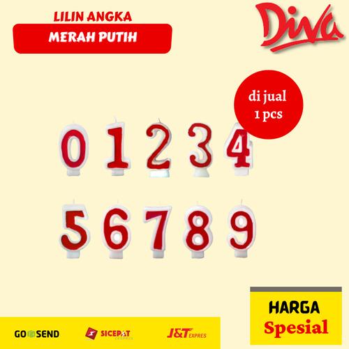 Jual Lilin Angka Merah Putih - angka 0 - Kota Malang - TBKDivaOnline ...