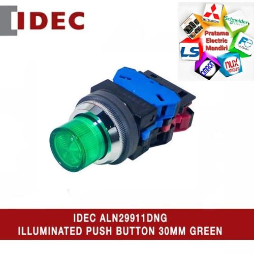 Jual IDEC Illuminated Push Button ALN29911DNG 24VDC Green Dia. 30mm - Jakarta Barat - Pratama ...