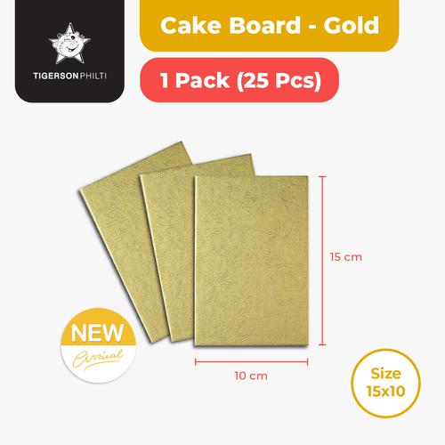 Jual Cake Board/Tatakan Kue/Alas Kue/Bottom Cake Gold 10 x 15 cm - 15 x ...