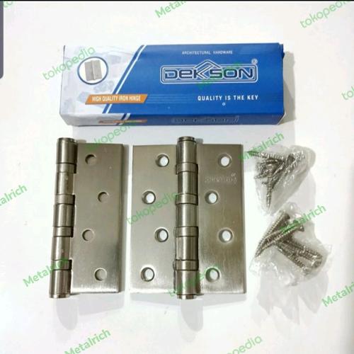 Jual Engsel Pintu/Jendela 4" Inch DEKSON Iron Hinge 4"×3"×3mm 4BB ...