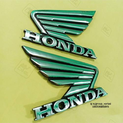 Jual Emblem logo SAYAP HONDA motor gold/silver original - gold sepasang ...