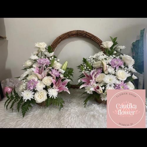 Jual Rangkaian bunga segar altar ruang tamu meja abu duka cita vasbsd ...