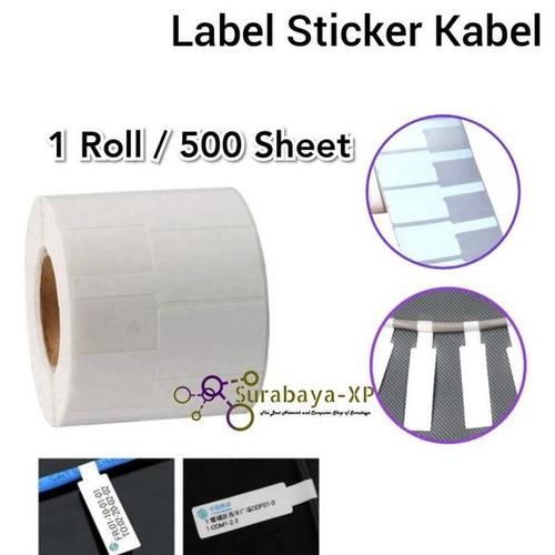 Jual Label Sticker Kabel Model Ties 1 Roll 500 Sheet kabel lan ...
