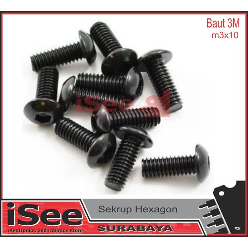 Jual Baut 3mm M3x10mm Hex Sekrup Hexagon Sekrup Hexagonal Baut Konektor ...