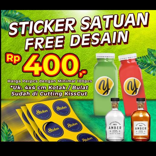 Jual STIKER SATUAN TINGGAL TEMPEL GRATIS JASA DESAIN COCOK UNTUK UMKM ...