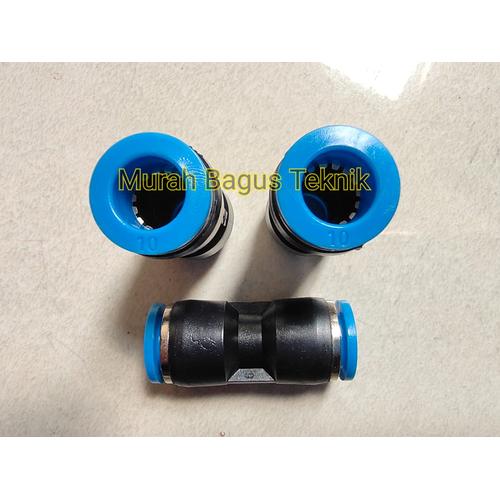 Jual Fitting Angin PU 10mm Fitting Pneumatic 10mm Air Socket Angin 10mm ...