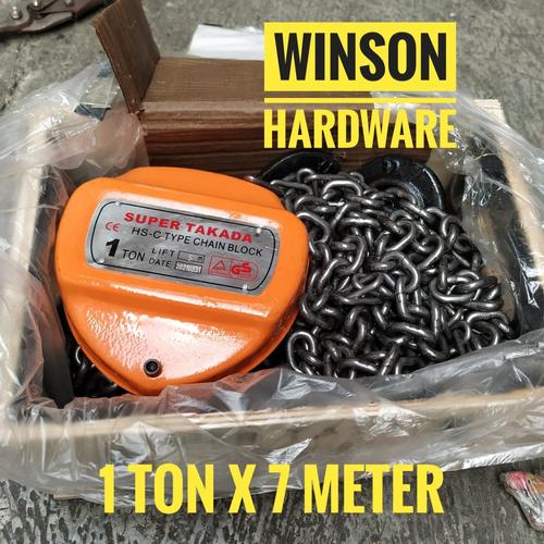 Jual Takel 1 Ton x 7 Meter Super Takada 1Ton x 5Meter - Chain Block 1T ...