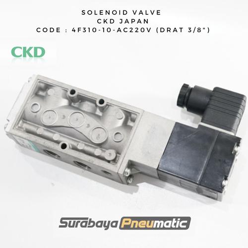 Jual CKD Japan - 4F310-10-AC220V (Drat3/8") - Solenoid Valve Pneumatic ...