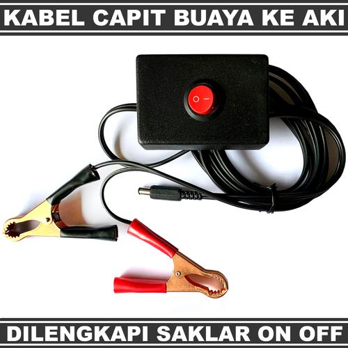 Jual Kabel AKI Capit Buaya Dengan Saklar On OF Ujung Jack Male 5.5mm ...
