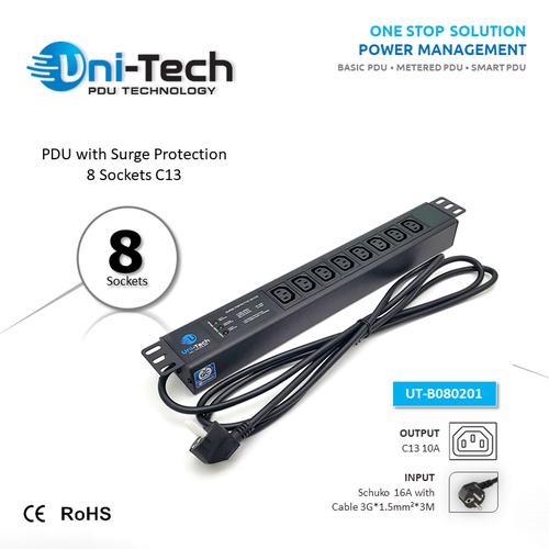 Jual rPDU 8 Socket C13 with SPD, Input - Schuko 16A - Kota Bekasi ...