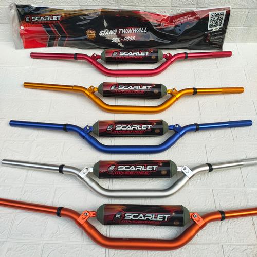 Jual stang fatbar scarlet twinwall tebal 6mm buat supermoto dan trabas ...