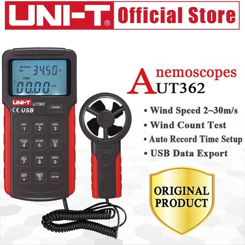 Jual UNI-T UT362 Anemometer Wind Speed Tester Wind Count Measurement ...