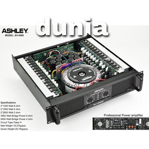 Jual Power Ashley EV 4000 Original Amplifier Class H EV4000 Spesifikasi ...
