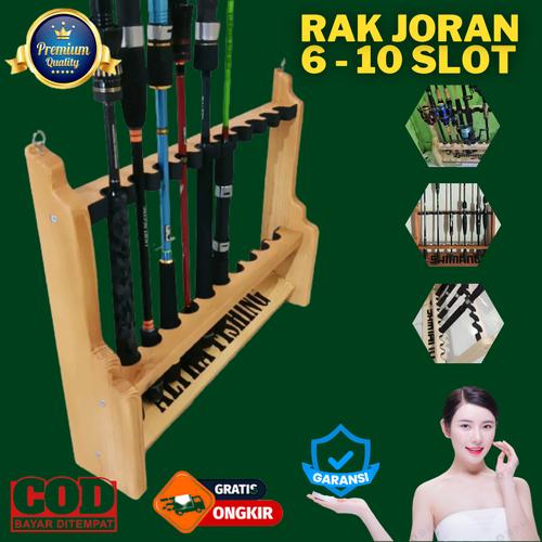 Promo Rak Joran Pancing Tempel Dinding Bisa Berdiri Isi 6 7 8 10 tempat ...