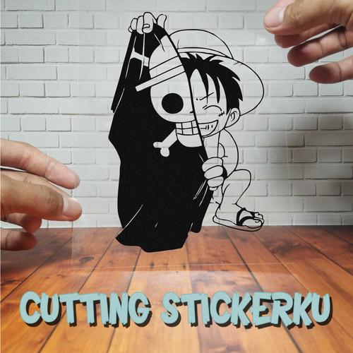 Jual Cutting Stiker Luffy Flag Variasi Motor Mobil Sticker Timbul Anime ...
