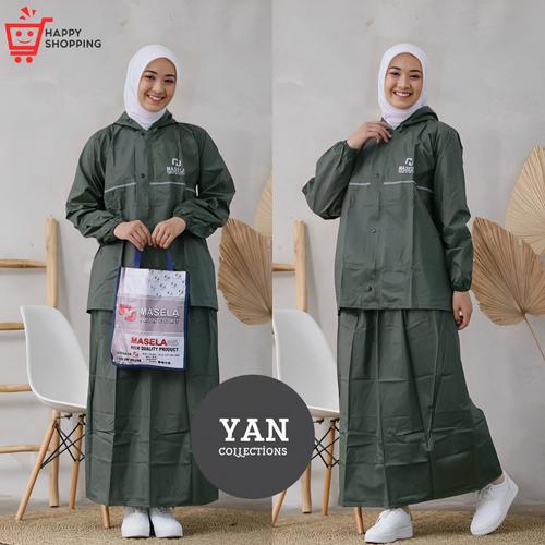 Jual Jas hujan rok wanita setelan baju&rok MASELA tebal lentur anti ...