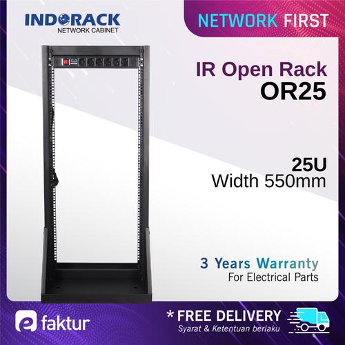 Jual OR25 Indorack Open Rack 25U Width 550mm Rak Server Audio Modem ...