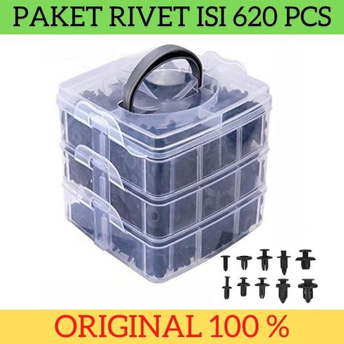 Jual Paket 620 Pcs Baut Rivet Mobil Universal Car Push Pin Fasteners ...