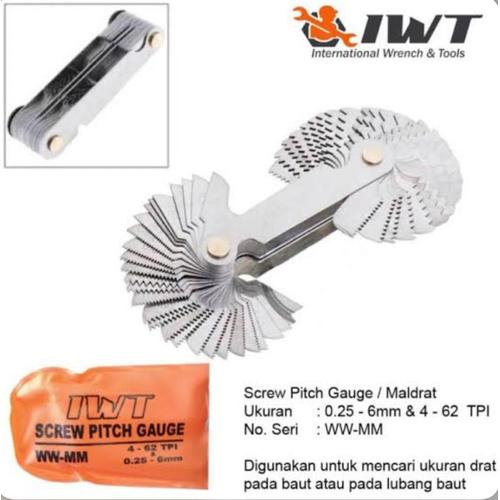 Jual Alat Ukur Drat Baut / Screw Pitch Gauge - Jakarta Utara ...