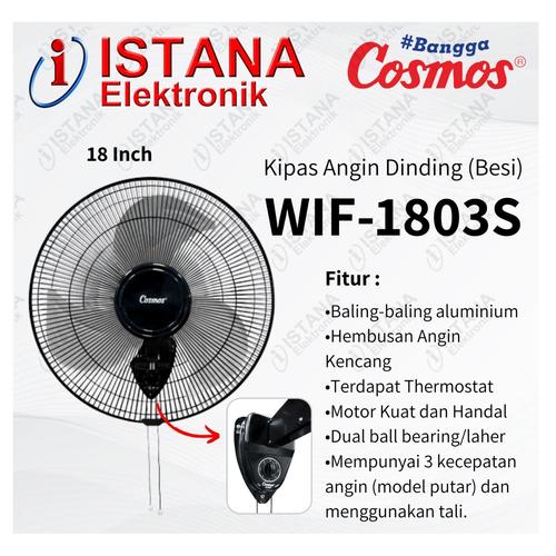 Promo COSMOS KIPAS ANGIN DINDING/WALL FAN BESI/INDUSTRI 18 INCH WIF ...
