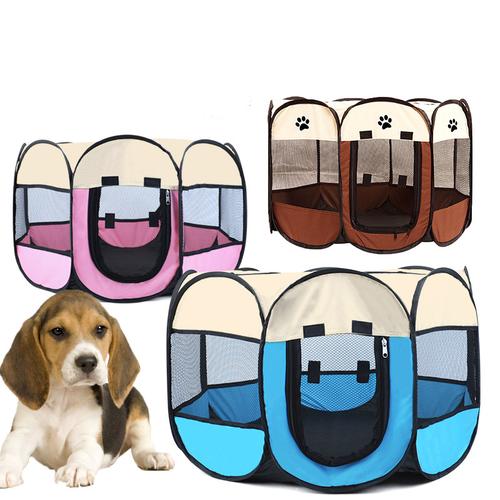 Jual pagar tenda lipat portable 8 panel kain kandang dog cat anjing ...