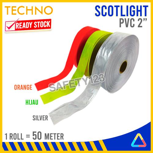 Jual Pita Scotlight Skotlit Reflektor Rompi Baju Safety Roll PVC 2inci ...