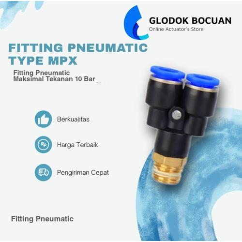 Jual MPX 6 SLIP LOCK FITTING PNEUMATIC Y SELANG 6 MM PX 06 - 1/8 inch ...