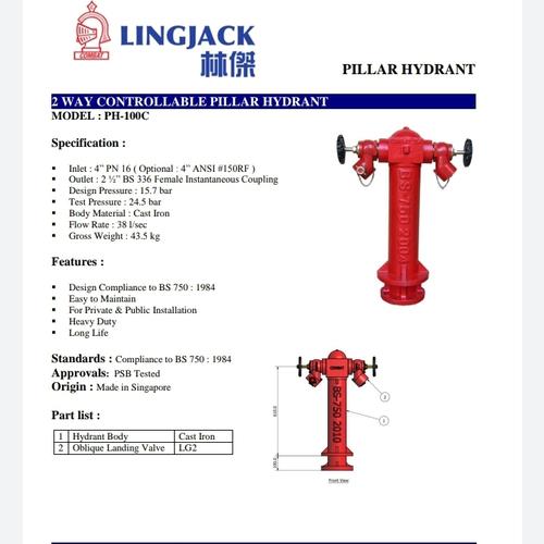 Jual Pillar Hydrant 2 way controler with Oblique - Jakarta Pusat ...