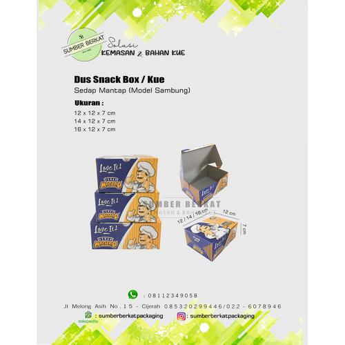 Jual Dus/Box Snack/Kue 12x12 - Sedap Mantab (100 Pc) - Kota Bandung ...