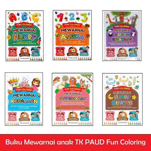 Jual Buku Fun Coloring Mewarnai Angka Huruf Kerajaan Peternakan ...