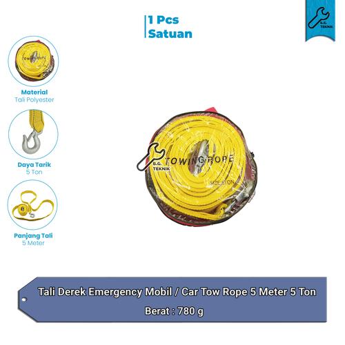 Jual Tali Derek Emergency Mobil / Car Tow Rope 5 Meter 5 Ton - Jakarta ...