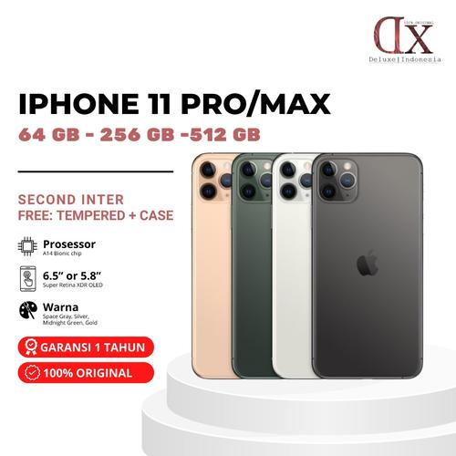 Jual iPhone 11 PRO / PROMAX 64GB 256GB 512GB SECOND FULL SET ORIGINAL ...