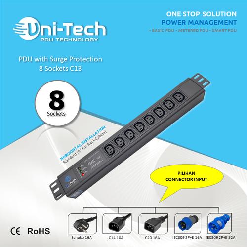 Jual rPDU 8 Socket C13 with SPD, Input - Schuko 16A - Kota Bekasi ...