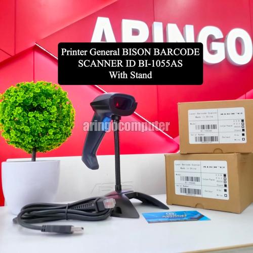 Jual Printer General BISON BARCODE SCANNER ID BI-1055AS With Stand ...